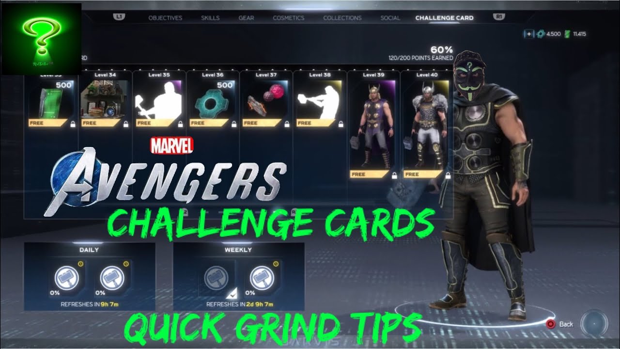 Marvel Avengers Challenge Cards Quick Grind Tips - YouTube