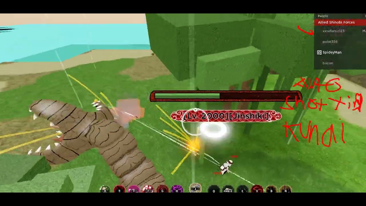 auto scroll hackers and auto shotting kunai hackers in shindo life ...