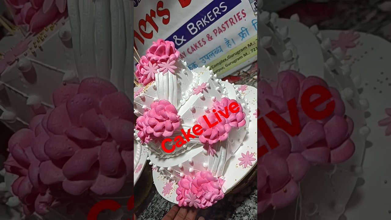 3kg vanilla cake 3 Manjil cake Live brothers bakery Haryana#shotrs # ...