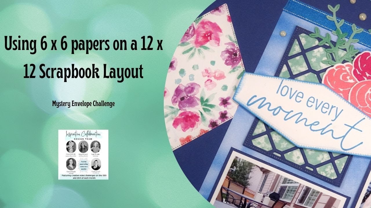 6 x 6 papers on a 12 x 12 Scrapbook Layout [Pixels & PaperCrafts] - YouTube