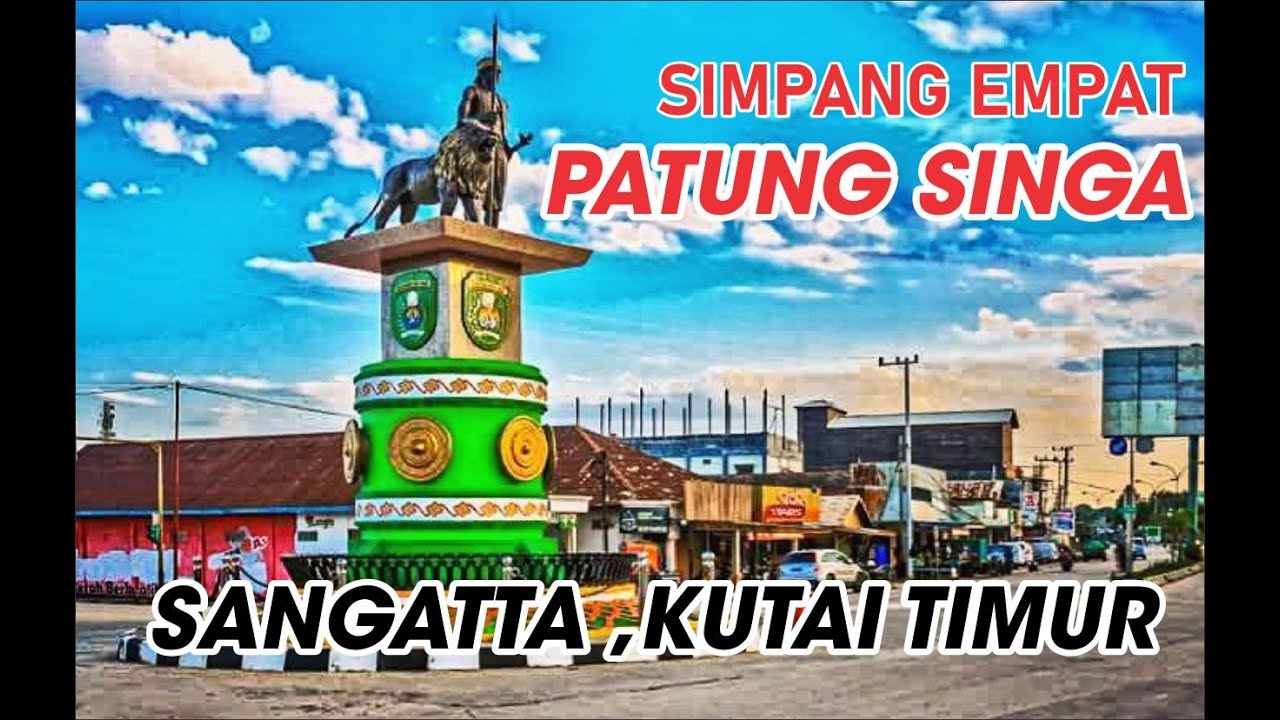 Patung Singa Kota Sangatta, Kutai Timur || Cakrawala Idea Drone - YouTube
