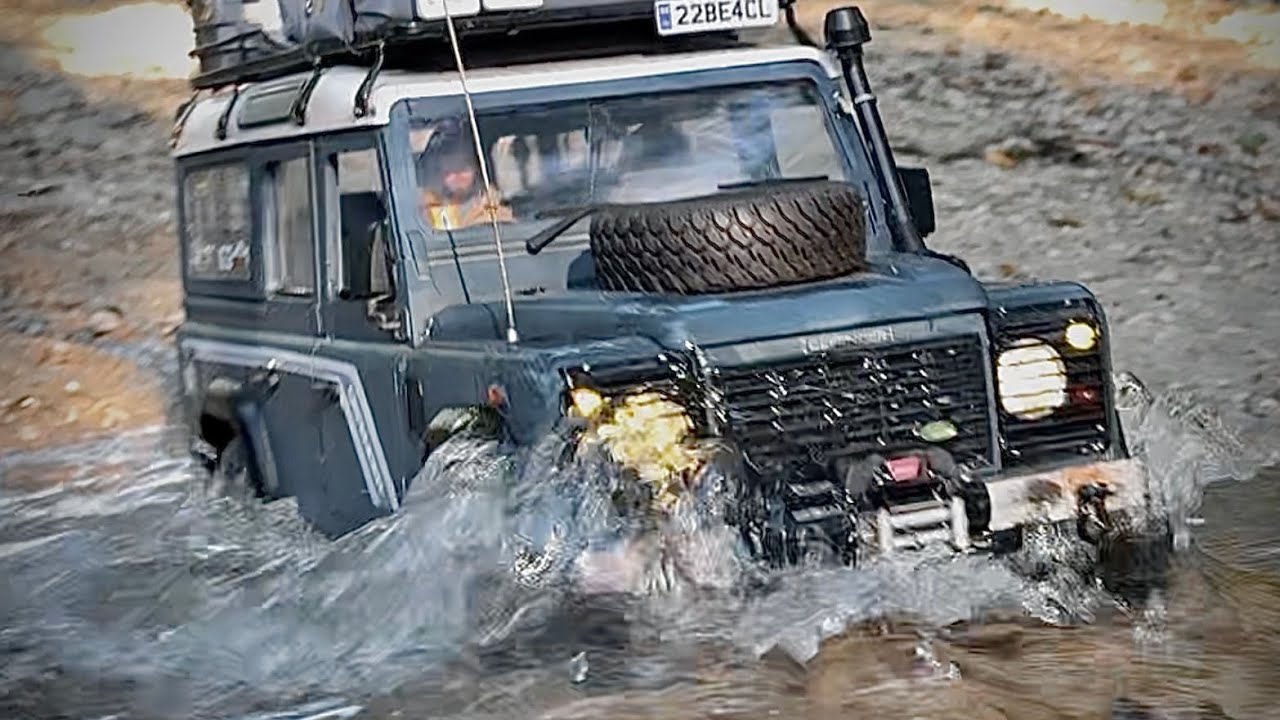 RC Defender 110 County / long river crossing @Asiatees - YouTube