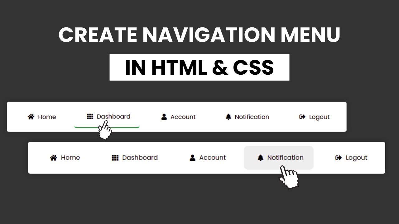 Animated Navigation Menu Bar Using Html Css Menu Hover Animation 4659