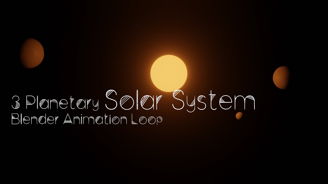 The Solar System with 3 Planets | Blender Animation Loop - YouTube