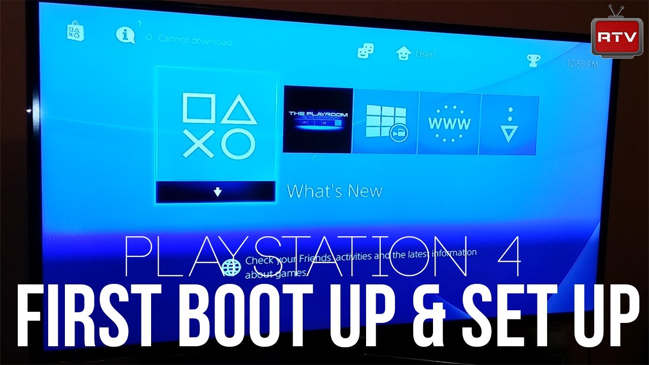 PS4 First Boot Up & Set-Up - YouTube