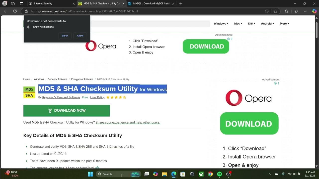 Cek Integrity with MD5 Checksum - YouTube