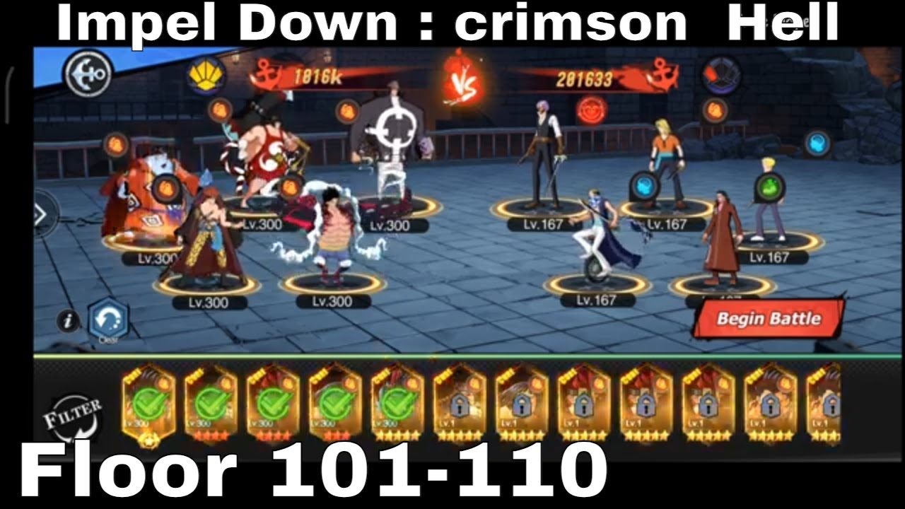 Impel Down : crimson Hell Floor 101-110 New World: Vigour Voyage | One ...