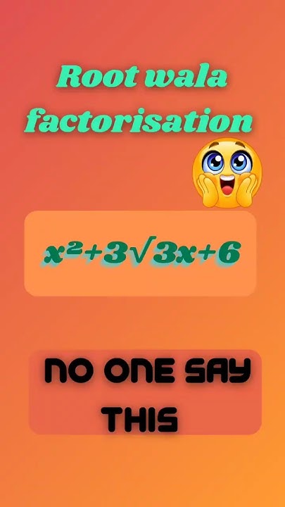 Factorisation of polynomials | Root factorisation easy trick - YouTube