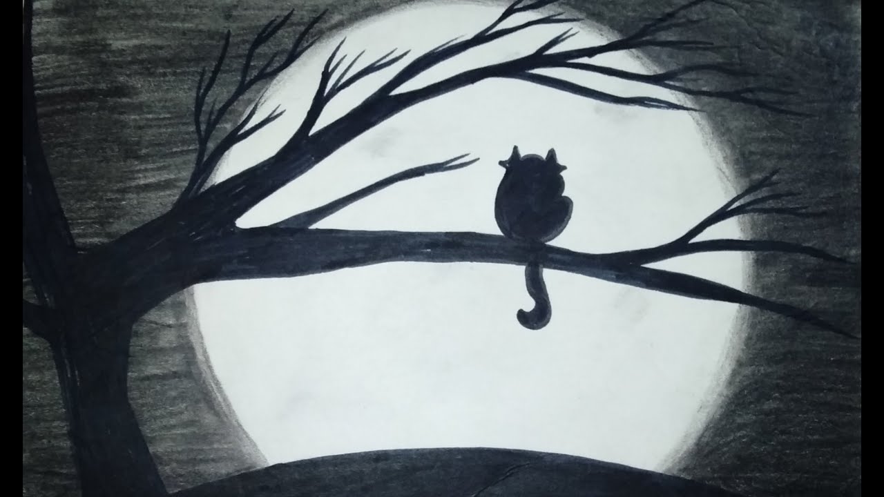 "The Scary Midnight" | Step by Step Easy Way to Draw With Pencil and ...