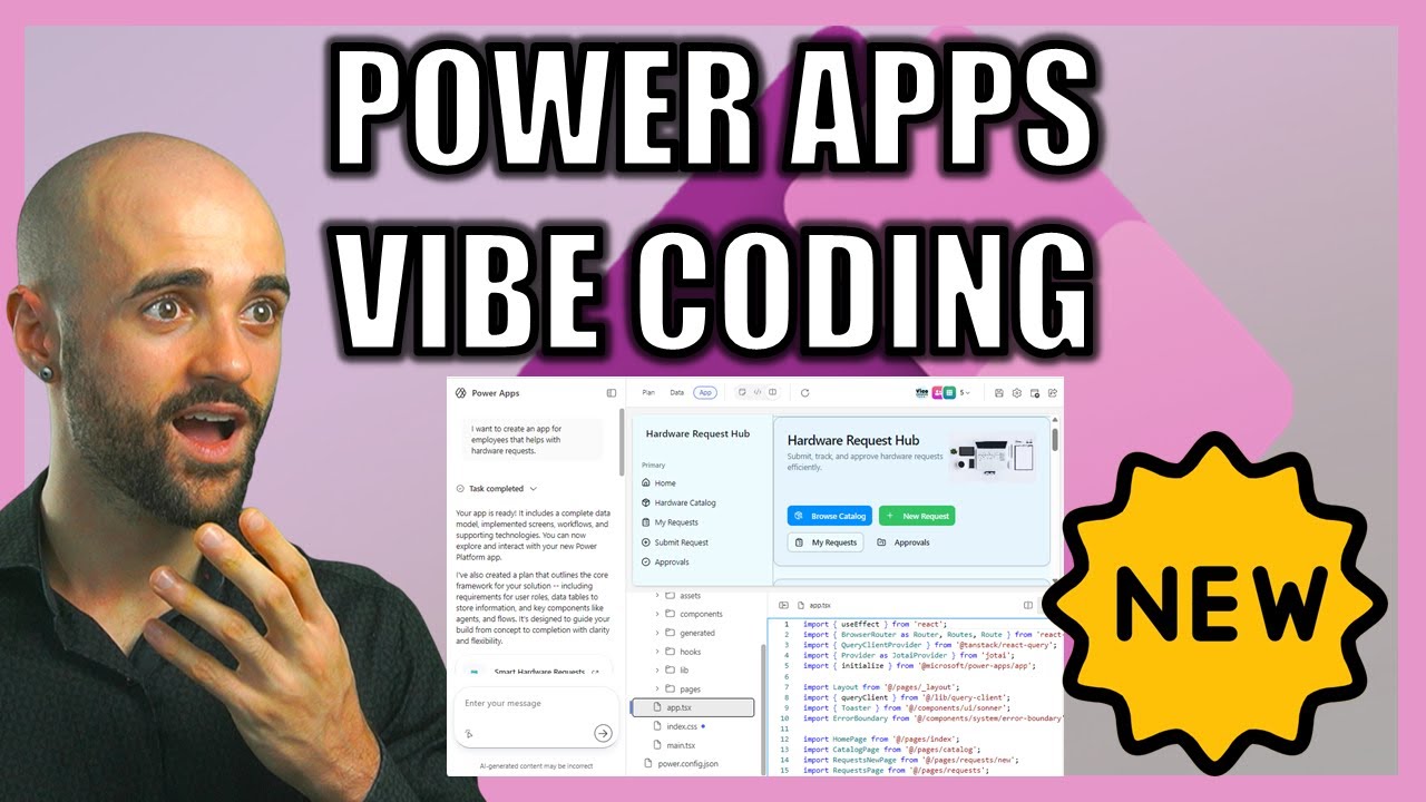 Novo Power Apps VIBE Coding: IA Criando App Completo, Tabelas e Fluxos! - YouTube
