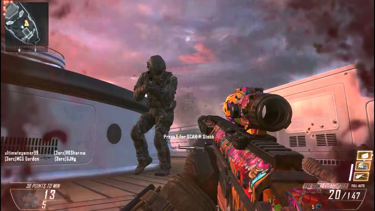 Call of duty Black Ops 2: FAL CUSTOMIZED GAMEPLAY - YouTube