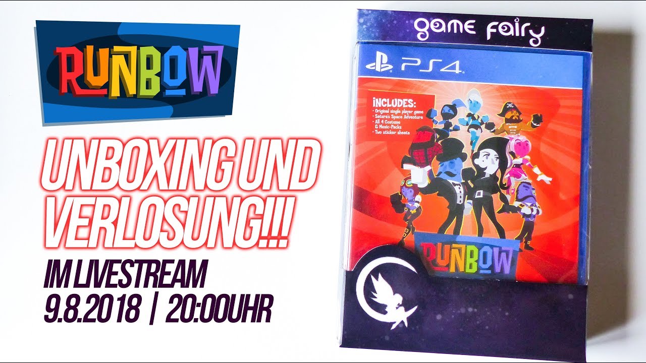 Runbow Deluxe Edition LIVE: Unboxing + Gameplay (PS4) + VERLOSUNG - YouTube