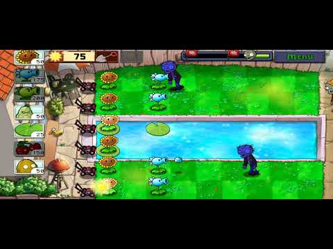 PVZ Walkthrough Level 2 -Pool #Pvz #walkthrough #plantsvszombies # ...