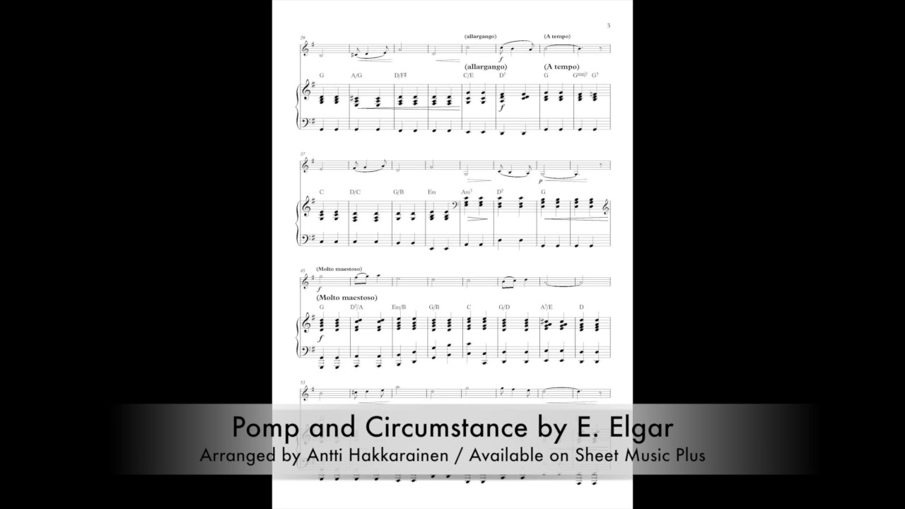 Pomp and Circumstance - Violin & Piano - YouTube