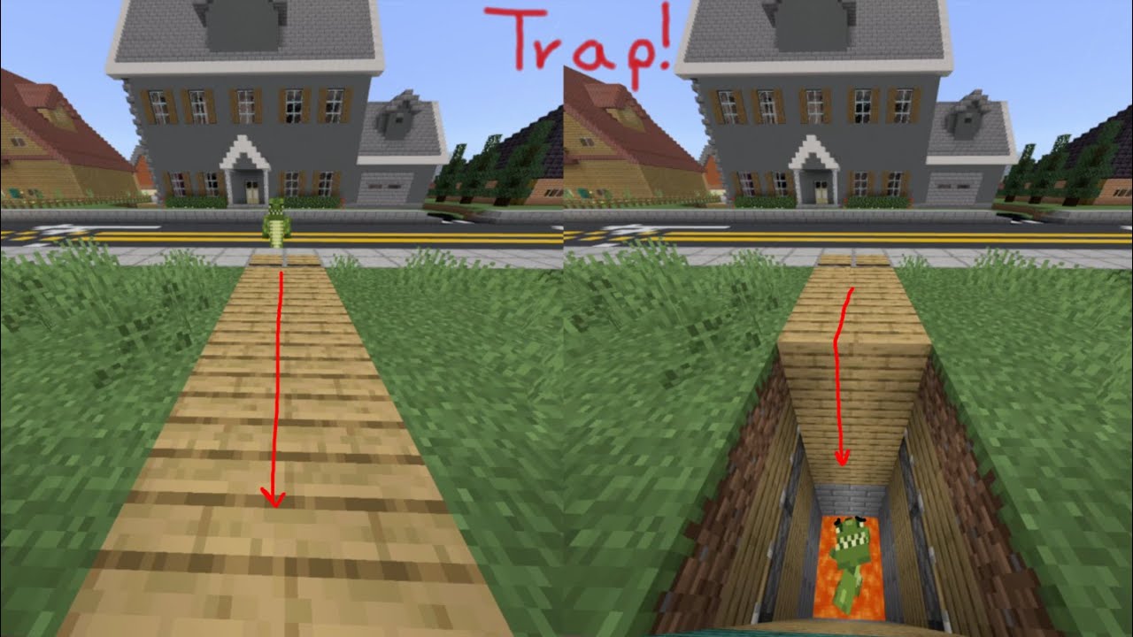 Minecraft Floor Trap Redstone Tutorial - Sizes 1 by 2 and 2 by 2 - YouTube