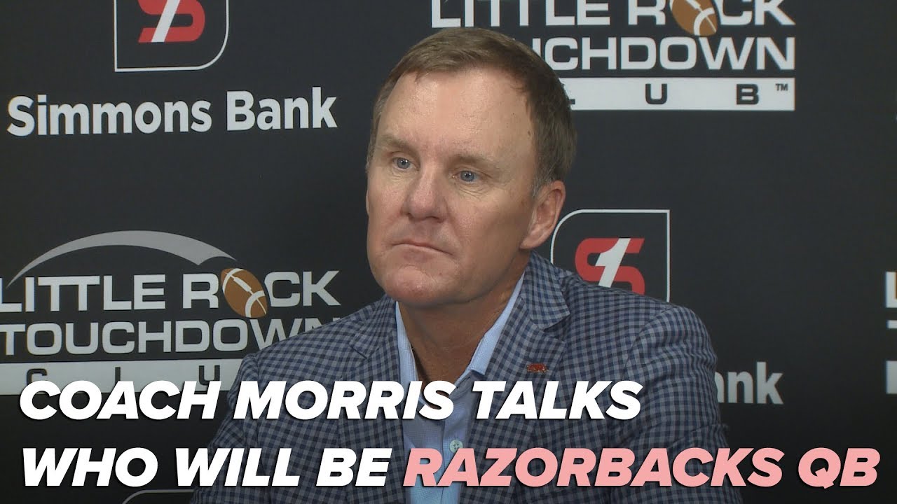 Coach Morris talks who will start at QB for Razorbacks - YouTube