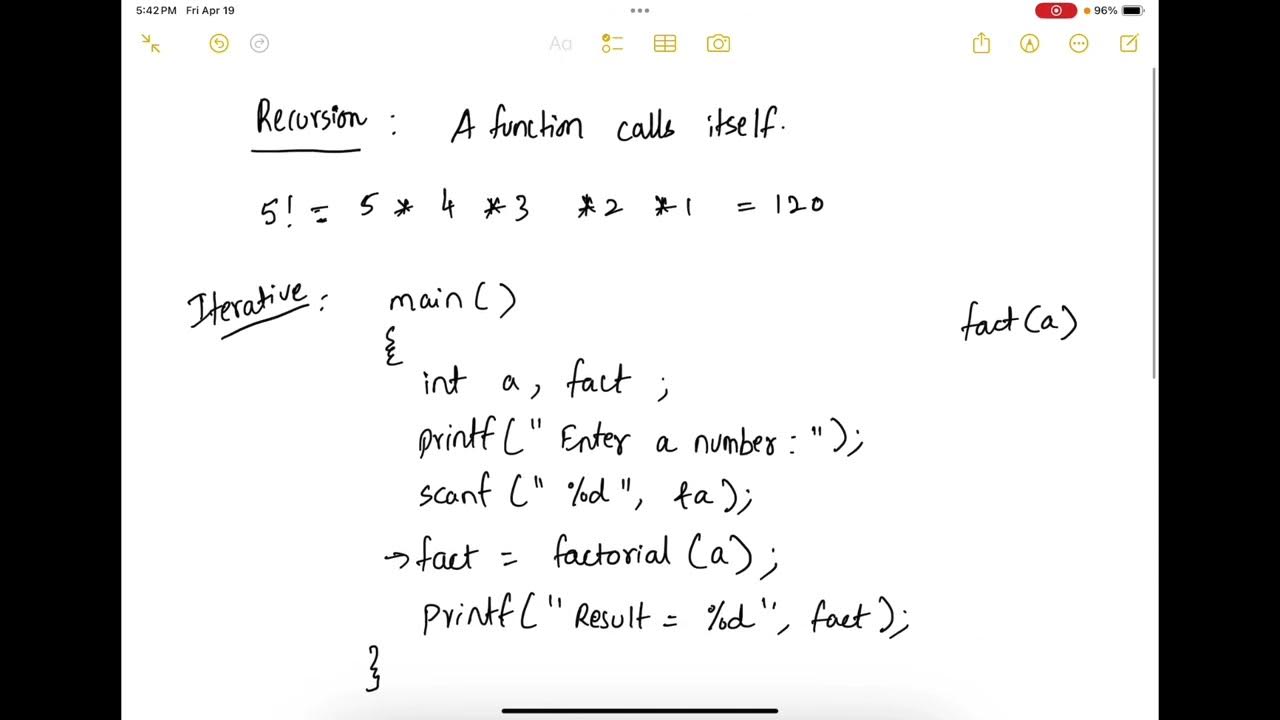 128. Iterative Factorial Function - YouTube