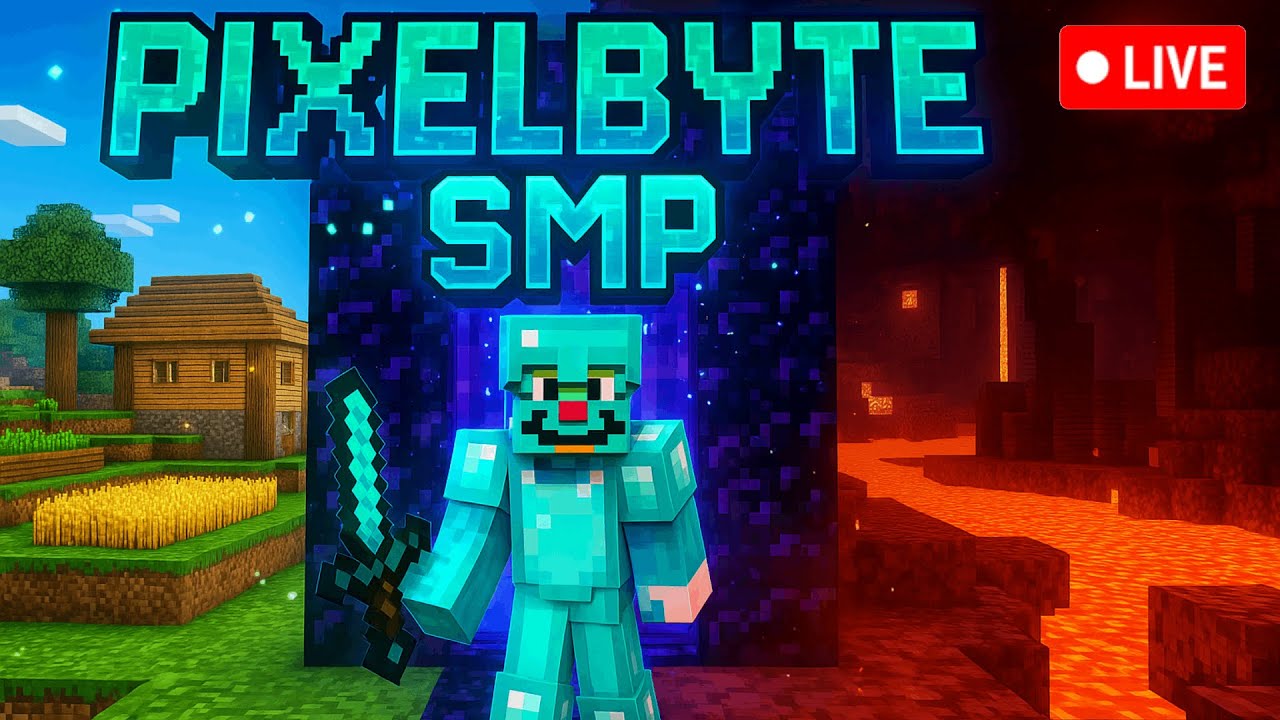 🔥 NEW PixelByte SMP Launched! – Minecraft Survival Begins! - YouTube