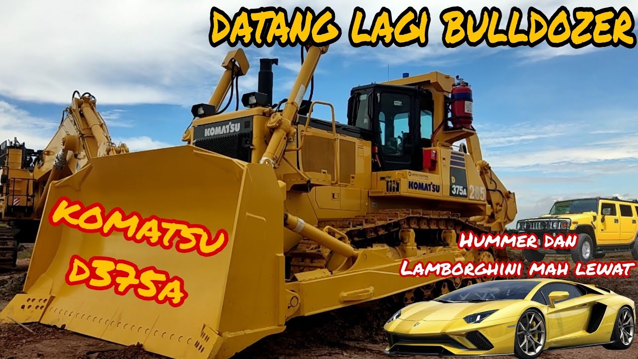new heavy equipment bulldozer video komatsu d375 - YouTube