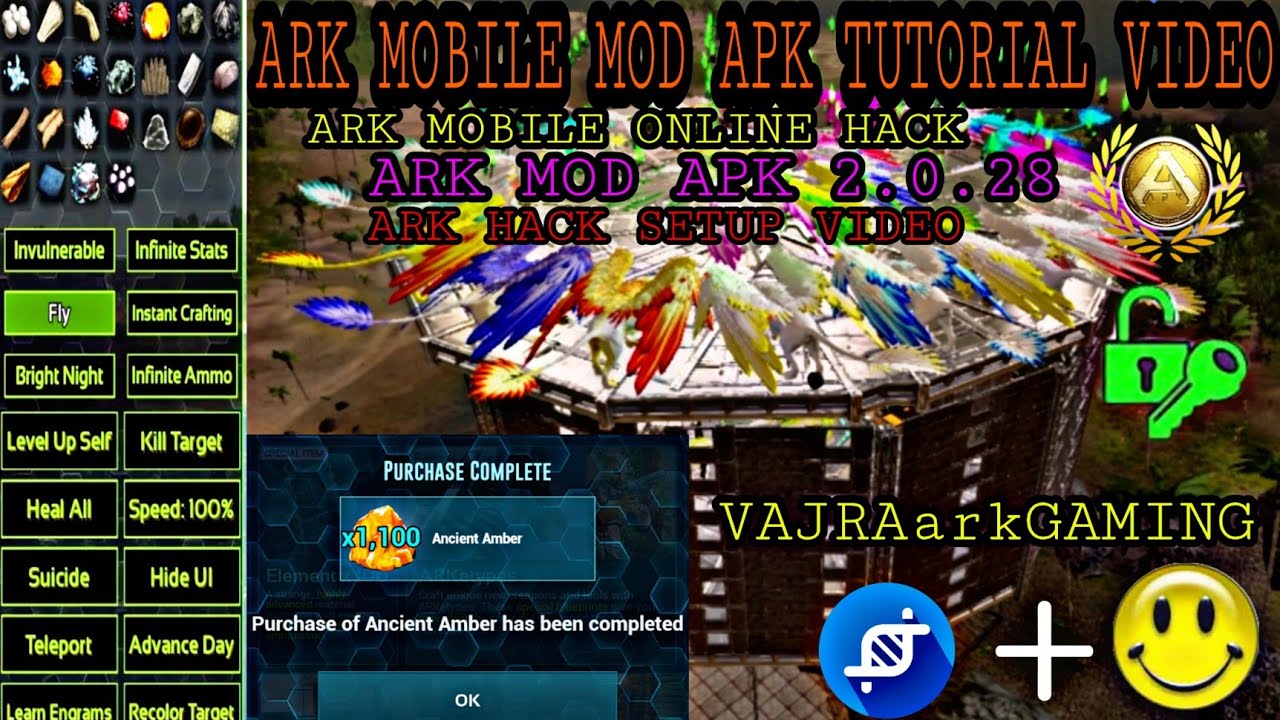 ARK MOBILE MOD APK SETUP VIDEO | ARK ONLINE | FREE PRIME PASS | FREE ...