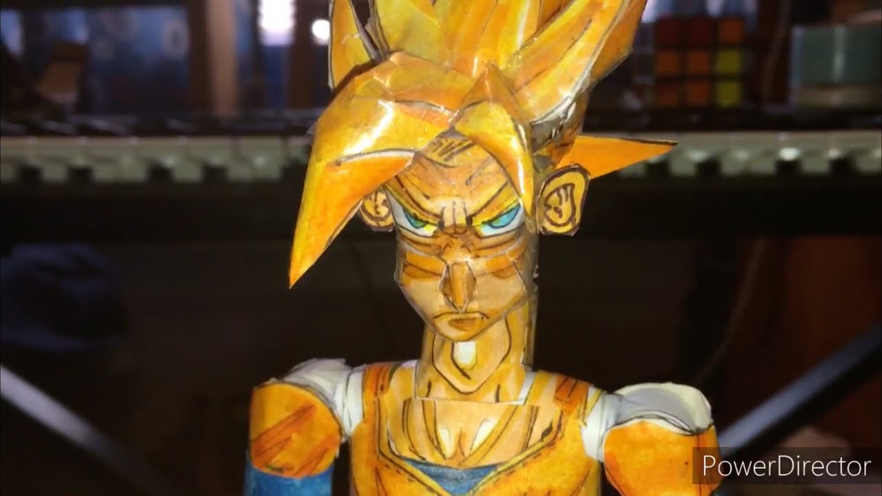Saiyan Goku paper action figure - YouTube