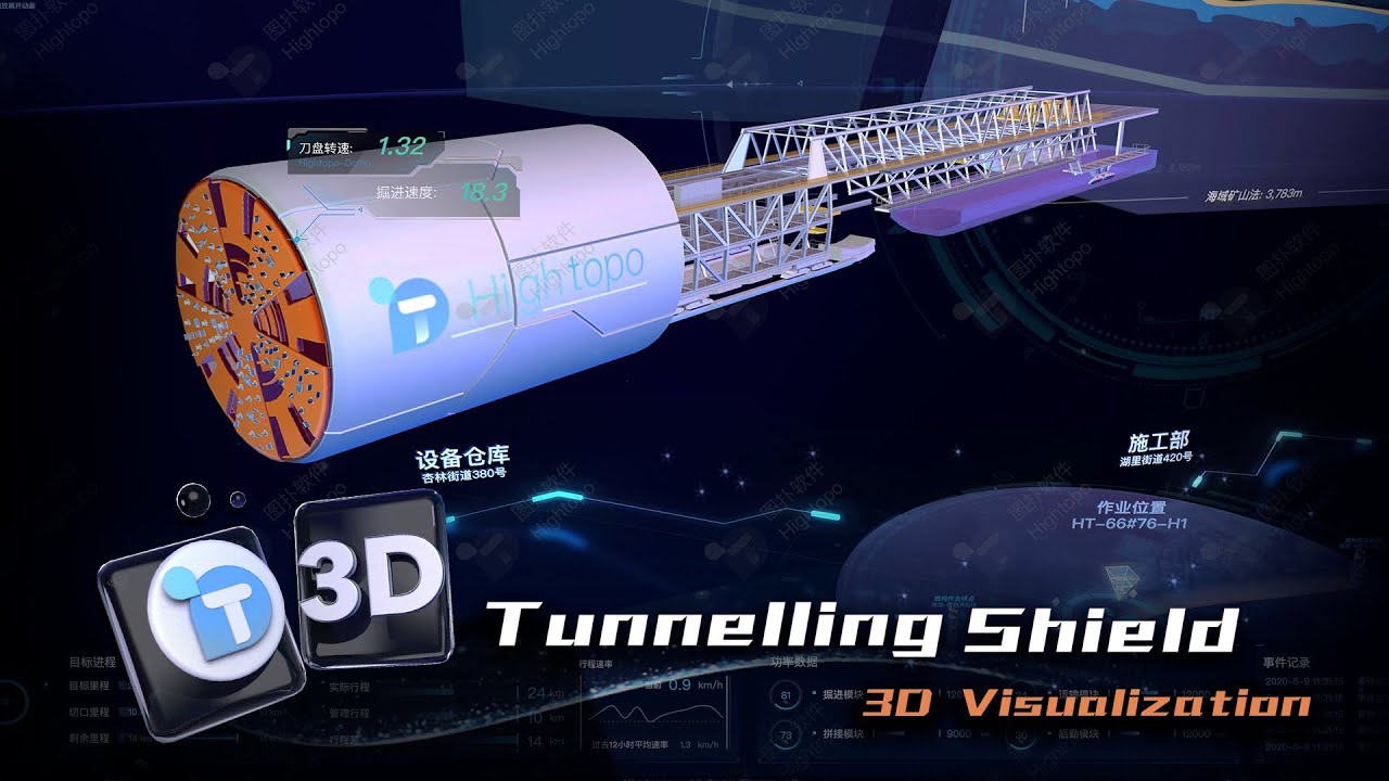 3D/Data Visualization of Tunnelling Shield Machine | Visualisation 3D d ...