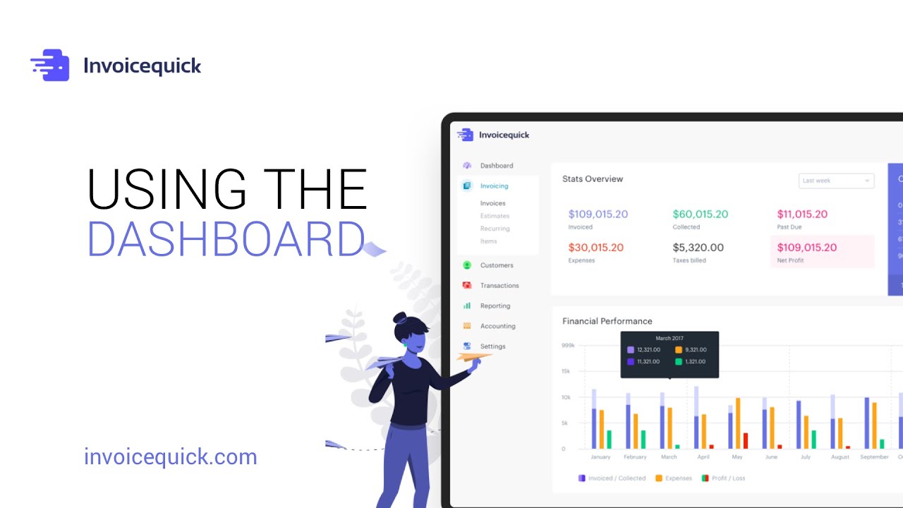 Dashboard Overview On Invoice Quick - YouTube