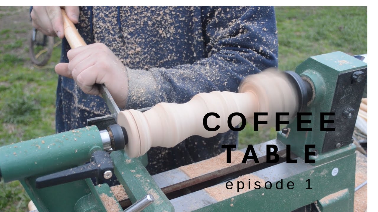 small coffee table legs on lathe - YouTube