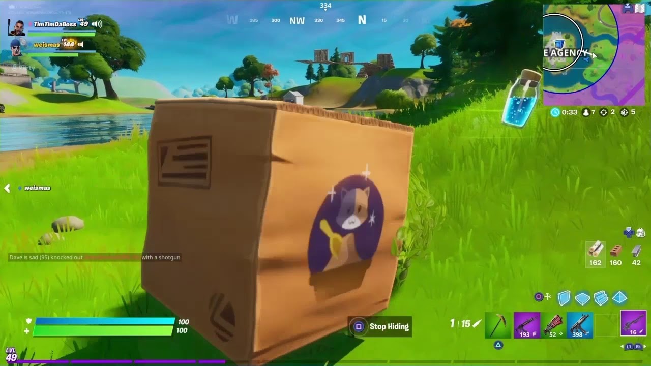 Our try on the fortnite box challenge - YouTube
