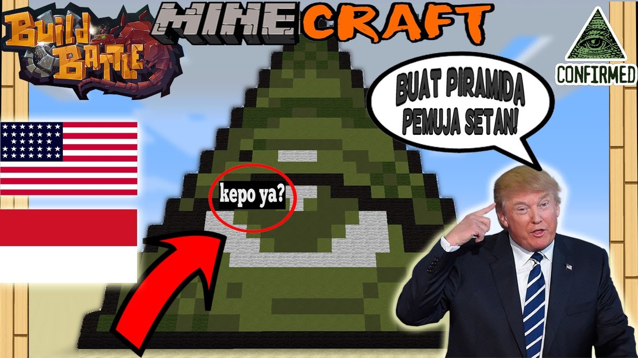 BIKIN ILLUMINATI BARENG YOUTUBER AMERIKA!! - Minecraft Build Battle #1 ...