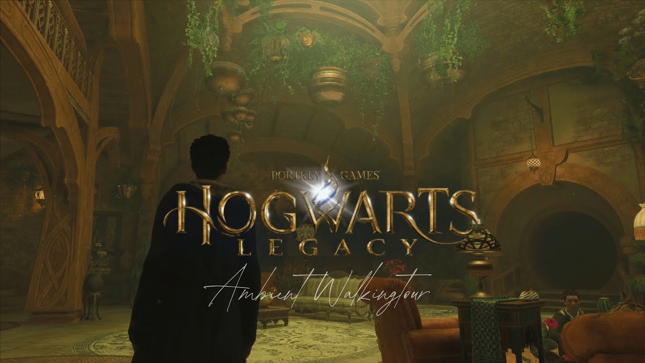 Hogwarts Legacy [4K] | Ambient Relaxing Music | Hufflepuff Common Room ...