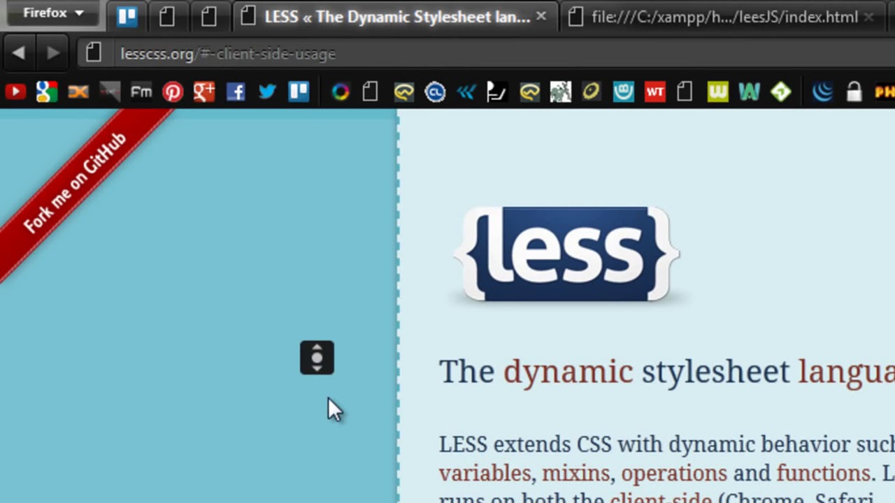 Hojas de estilos CSS dinamicas con Less js libreria Javascript - YouTube