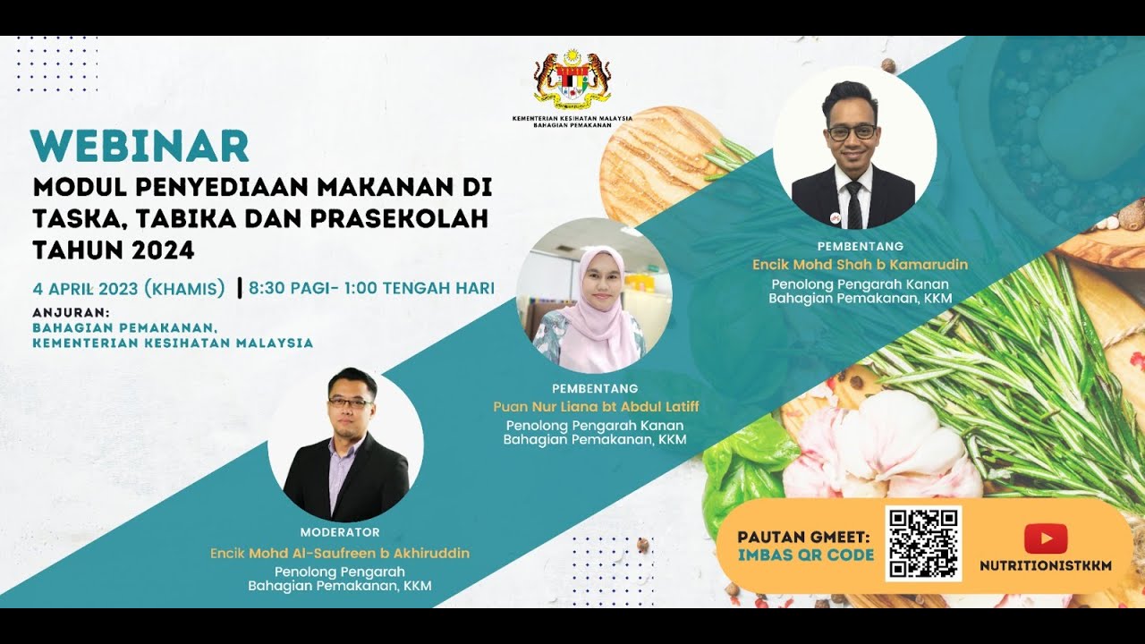 Webinar Modul Penyediaan Makanan di Taska, Tabika dan Prasekolah Tahun ...