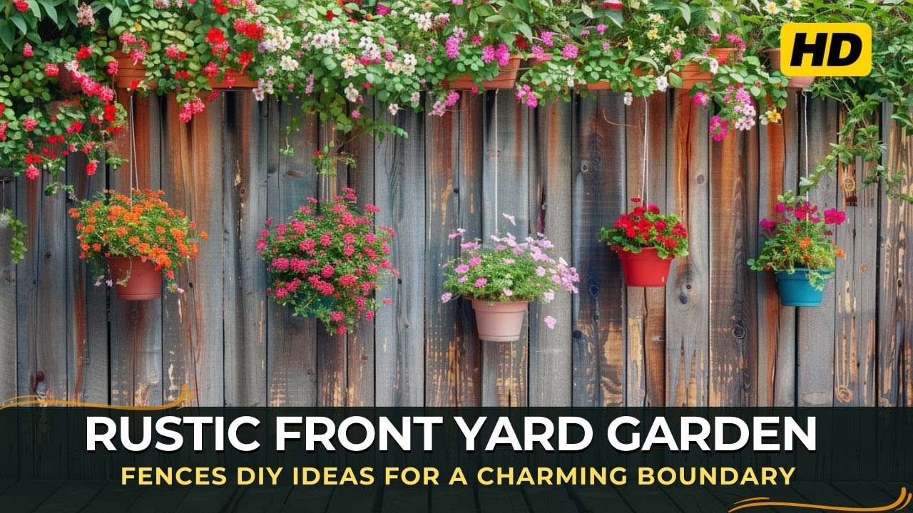 Rustic Front Yard Garden Fences DIY Ideas for a Charming Boundary - YouTube