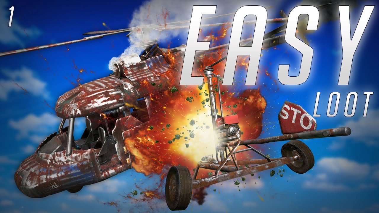 EASY LOOT by flying IN to a SCRAP HELI | Part 1/3 | Rust - YouTube