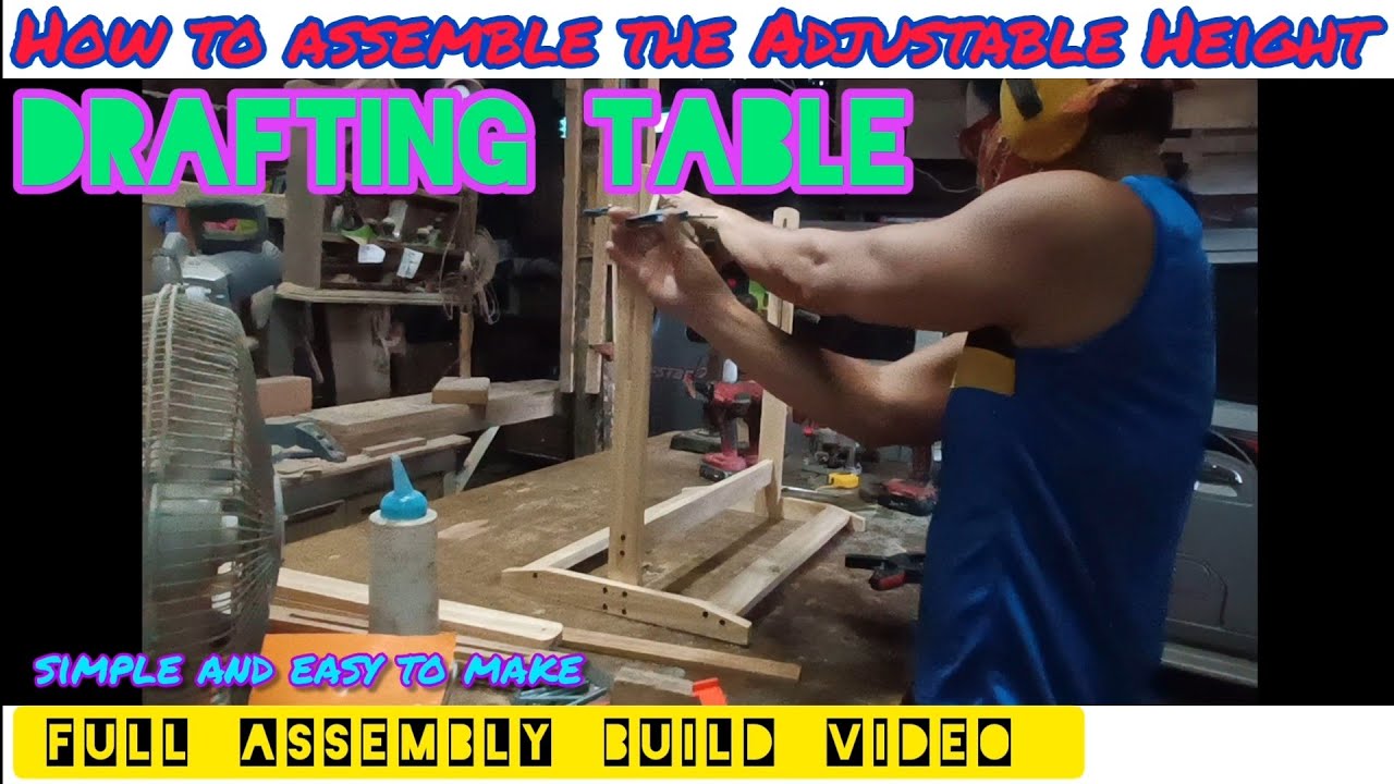 How to assemble the Adjustable Height Drafting Table | Drawing Table ...