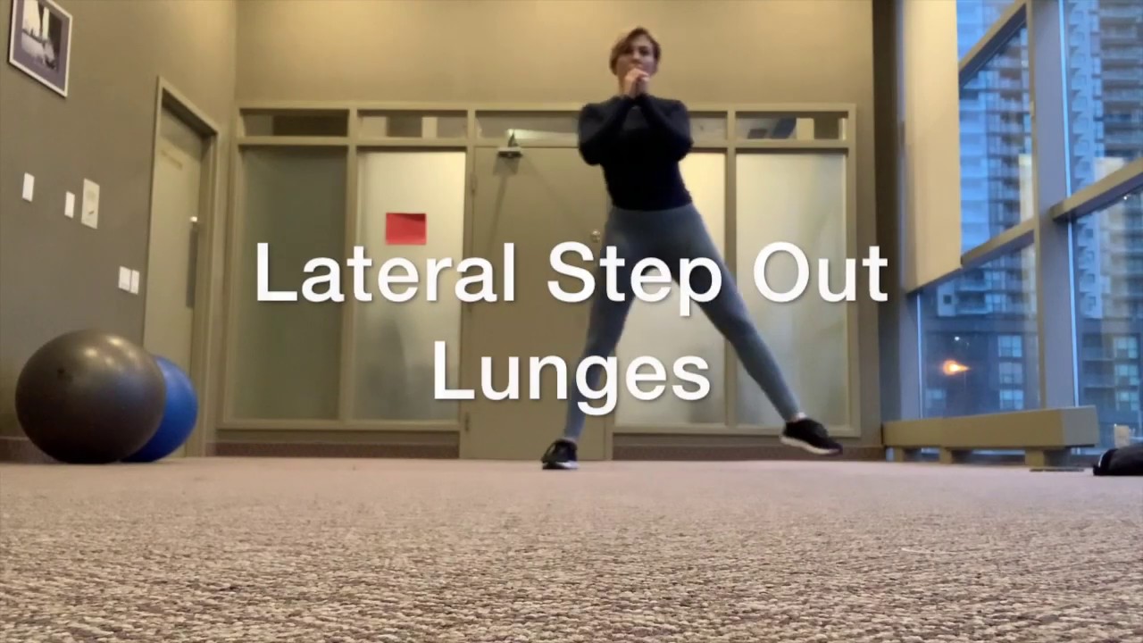 Lateral Step Out Lunges - YouTube