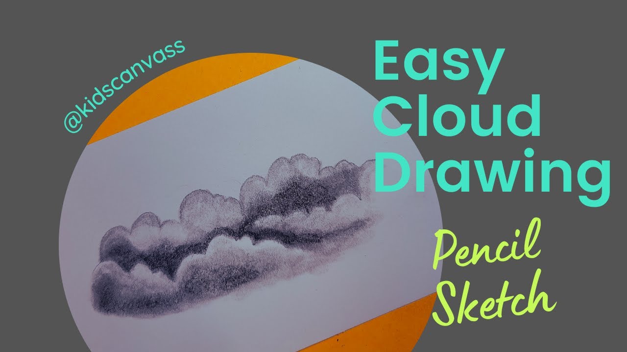 Very easy cloud drawing || How to draw a Cloud || Step by Step Pencil ...