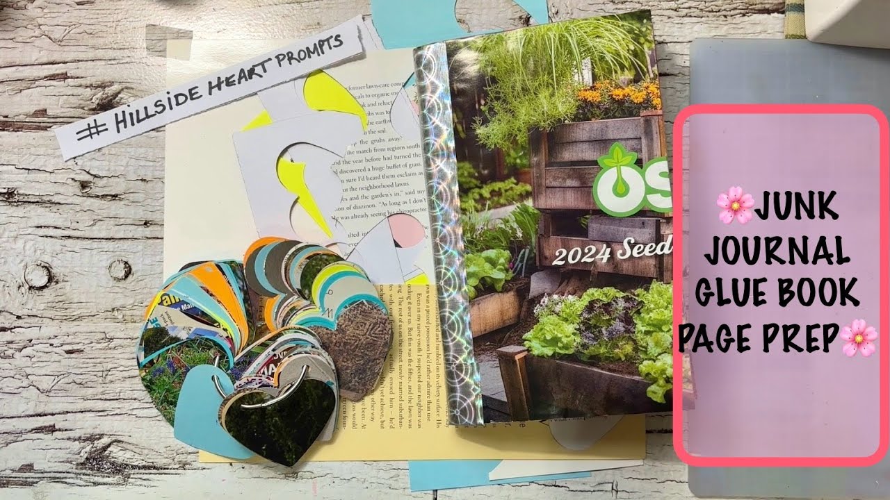 JUNK JOURNAL GLUE BOOK~PAGE PREP~ NEW HASHTAG - YouTube