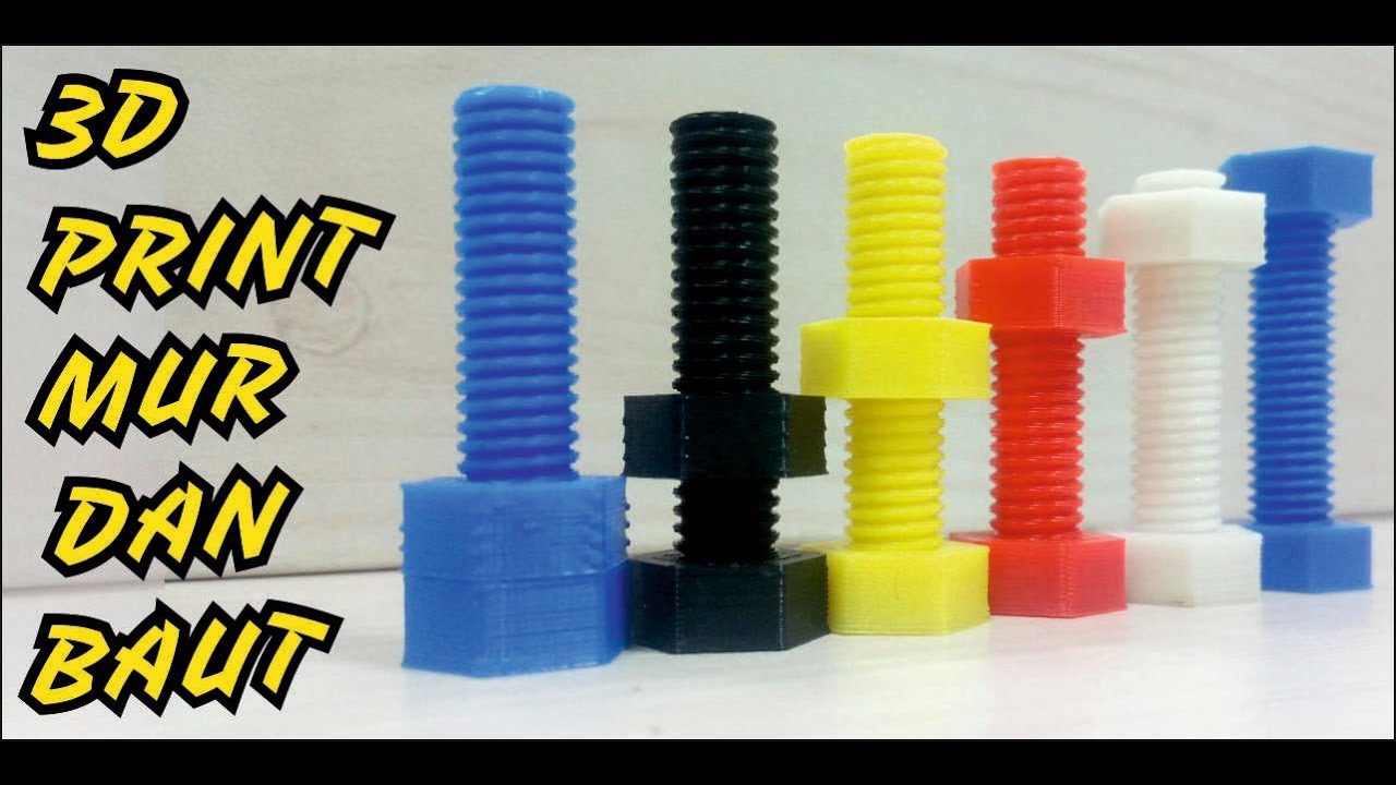 3DPrint mur dan baut - YouTube