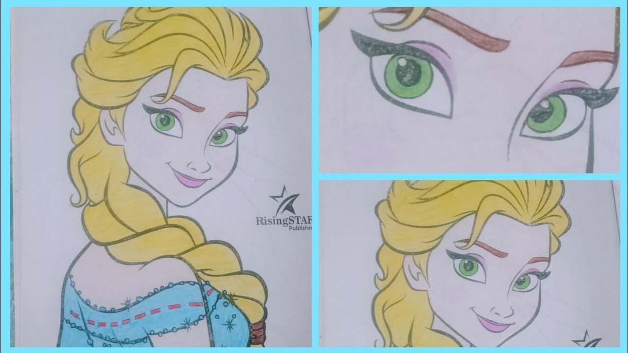 PRINCESS ELSA | DISNEY FROZEN COLOURING | FROZEN COLOURING BOOK | TOTA ...