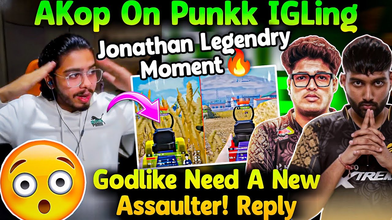 AKop On Punkk IGLing🔥 Jonathan Legendary Moment🤯 Reply On GodLike Need ...
