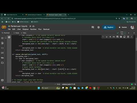 Enkripsi Teks Mengguanakan Caesar Chiper - YouTube