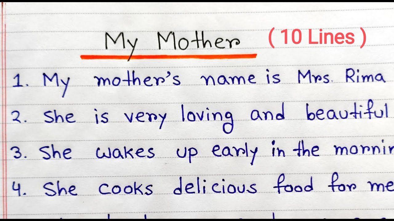 Mother’s day essay writing in English|Essay writing for mother’s day|10 ...