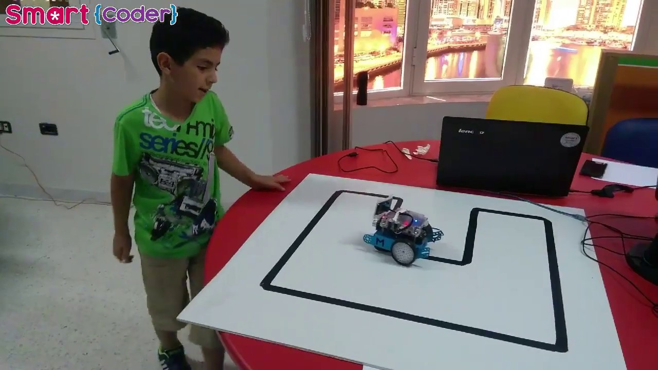 Mbot: line follower and obstacle avoidance - YouTube