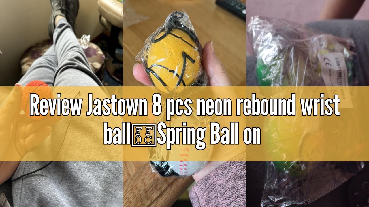 Review Jastown 8 pcs neon rebound wrist ball，Spring Ball on a string ...