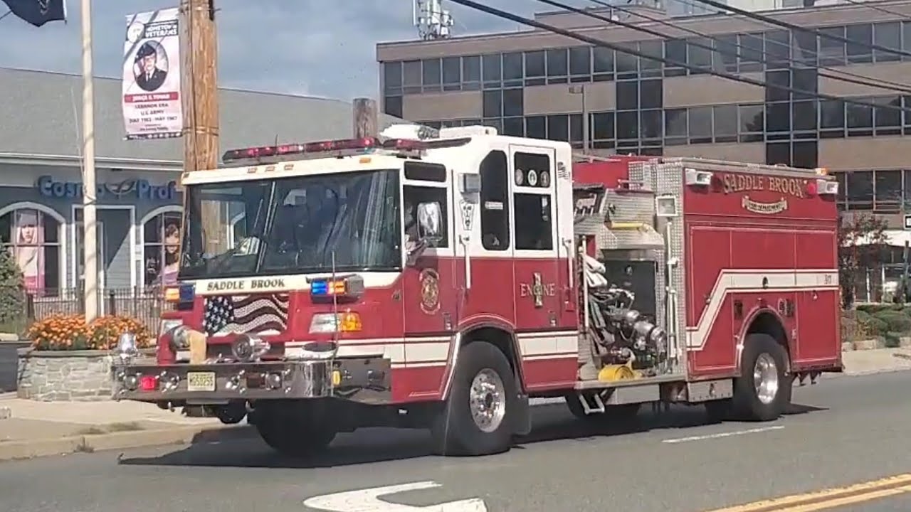 Saddle Brook,NJ Fire Department Engine 3 & Engine 1 Responding - YouTube