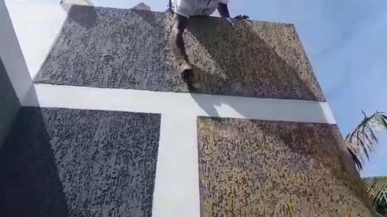 Wall texture design Berger paints scratch texture - YouTube