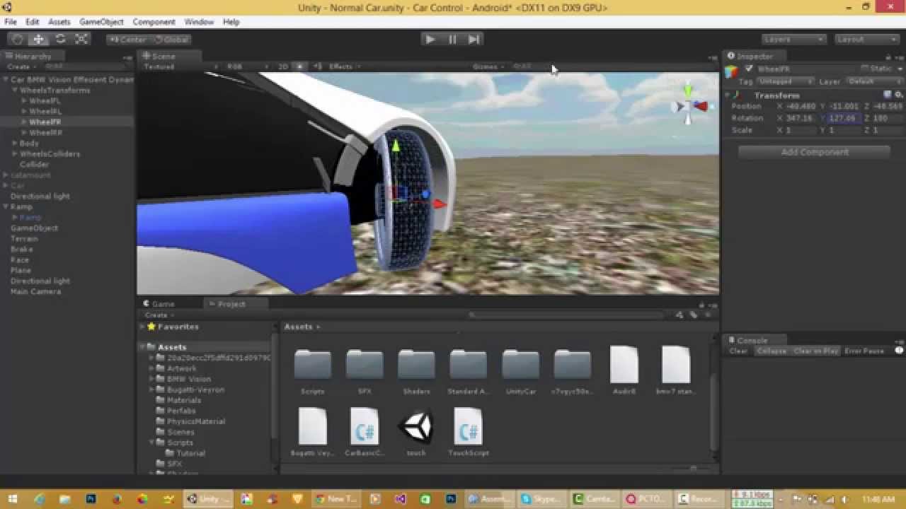 Realistic Car Controlling For Mobile Unity 3d - Wheel Steer Settings ...