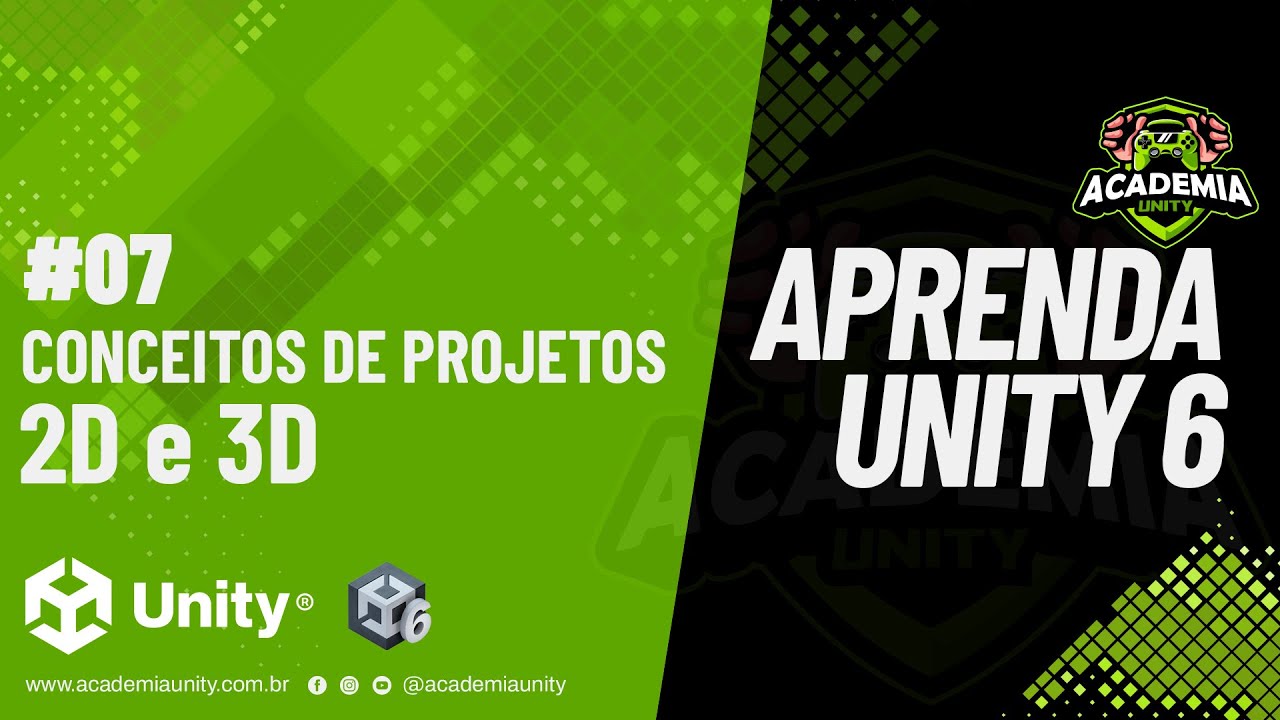 Aprenda Unity 6 - Conceitos de projetos 2D e 3D no Unity 6 - YouTube